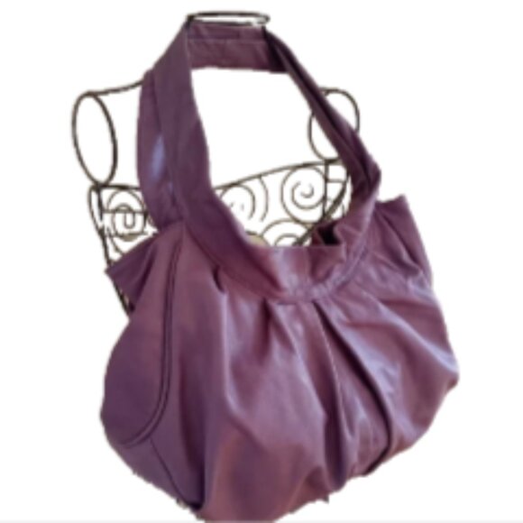 M Made In Italy | Bags | Made In Italy Genuine Leather Satchel Hobo ...